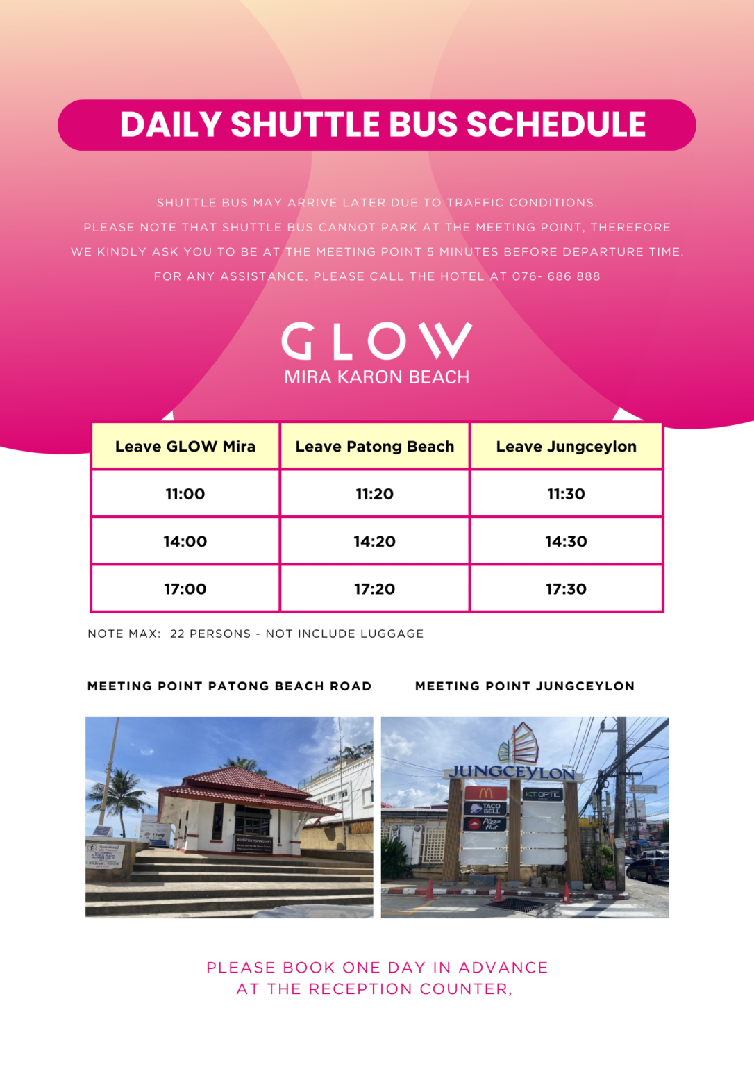 Facilities - GLOW Mira Karon Beach